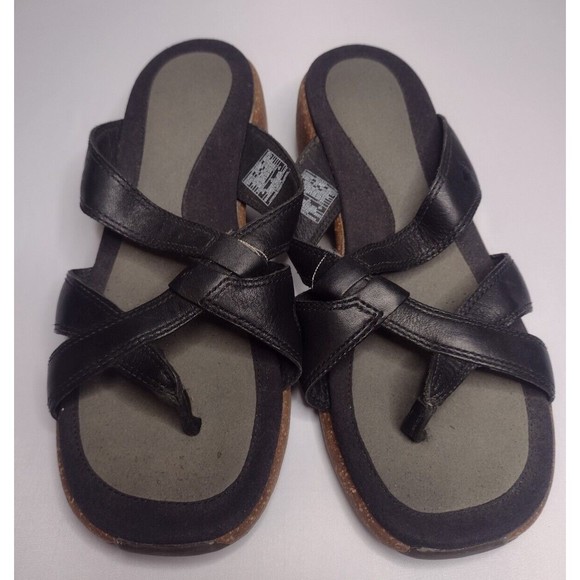 Merrell | Shoes | Merrell Womens Sundial Cross Thong Sandals 7 Black ...